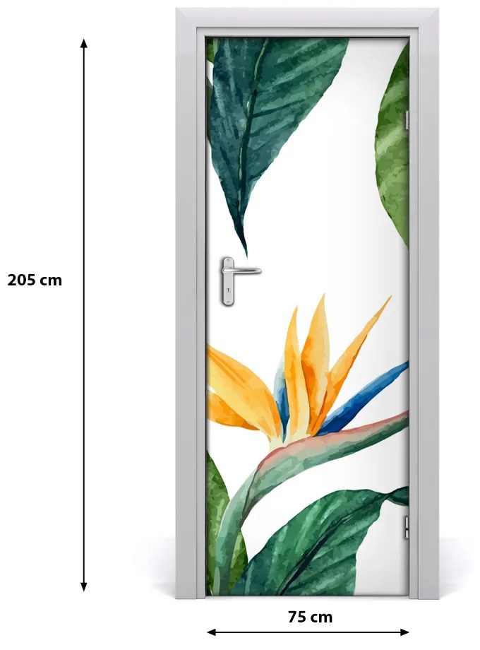 Samolepící fototapeta na dveře Strelitzia reginae 75x205 cm