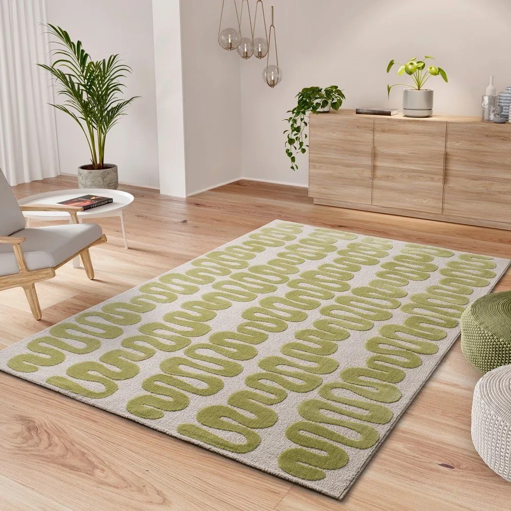 Světle zelený/krémový koberec 160x230 cm Flashy – Universal