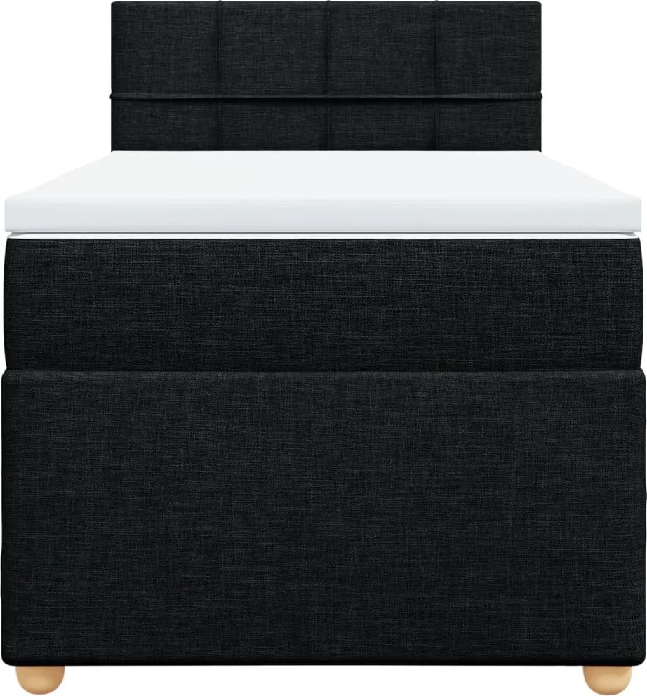 Box spring postel s matrací černá Single textil 3286859