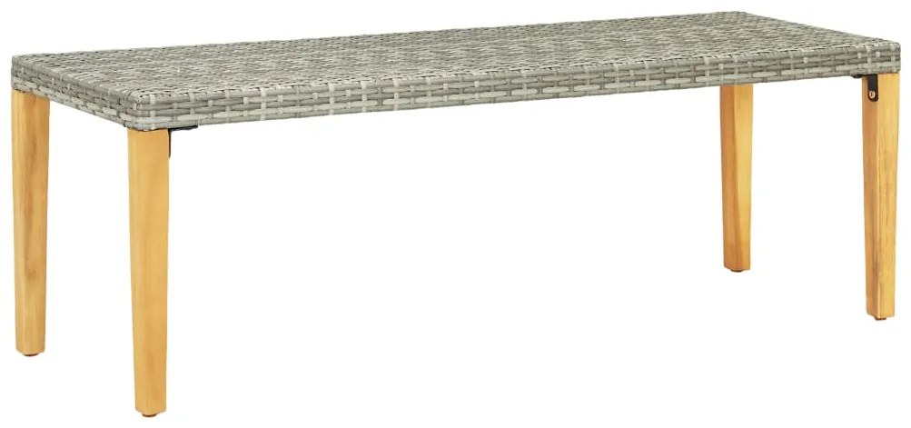 46487 vidaXL Zahradní lavice 80 cm polyratan šedá