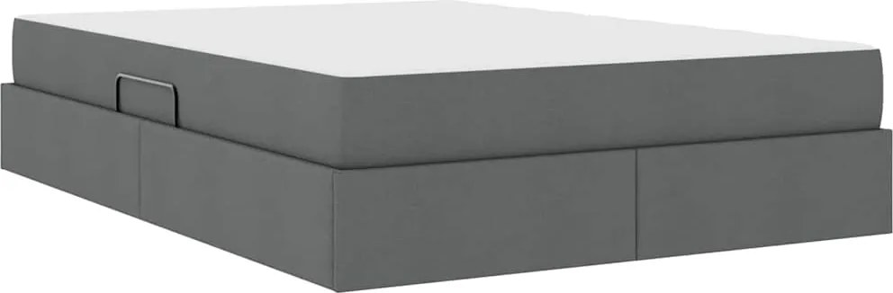 Postel s úložným prostorem a matrací Tmavě šedá 140 x 190 cm 3399659