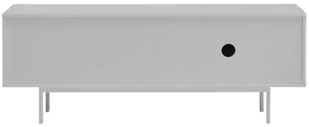 Světle šedý lakovaný TV stolek Teulat Sierra 140 x 40 cm