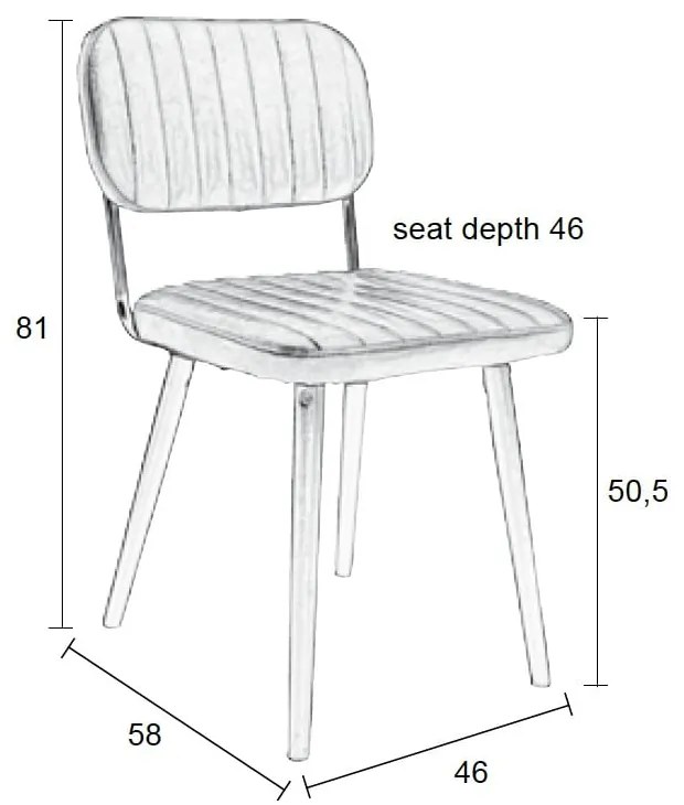 Černá jídelní židle Jake Worn – White Label