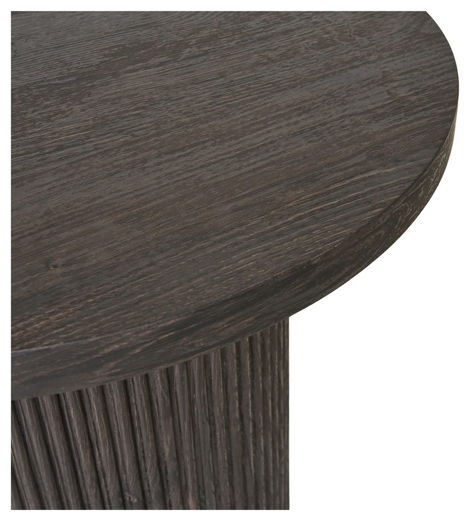 House Nordic Odkládací stolek BOAVISTA tmavě hnědý Ø48cm 2102110