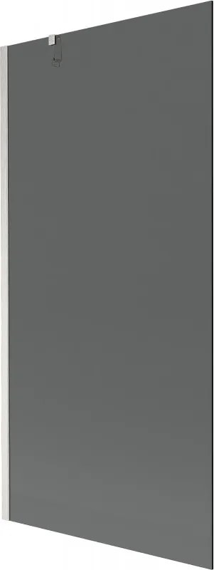 Mexen Next, 1-křídlová vanová zástěna 90 x 150 cm, 6mm šedé sklo, ocelová, 895-090-000-00-40-97