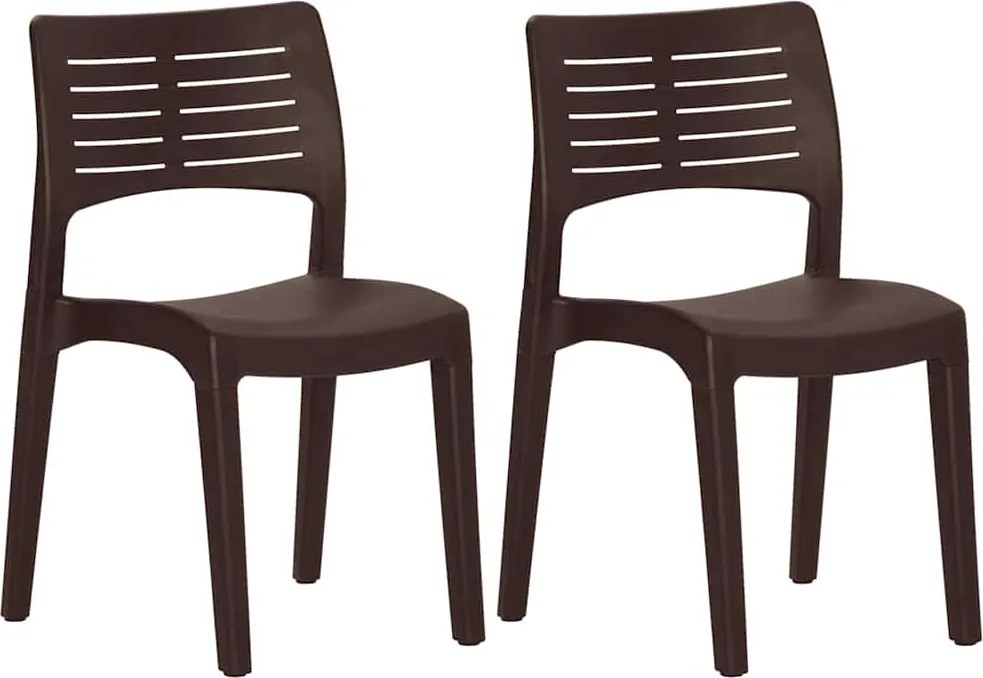 Zahradní židle 2 ks mocca polypropylen 317730