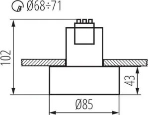 Podhledové svítidlo Kanlux MINI RITI GU10 B/W 27577