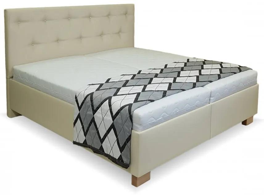 Zvýšená čalouněná postel s úložným prostorem Veronika , Černá ekokůže
