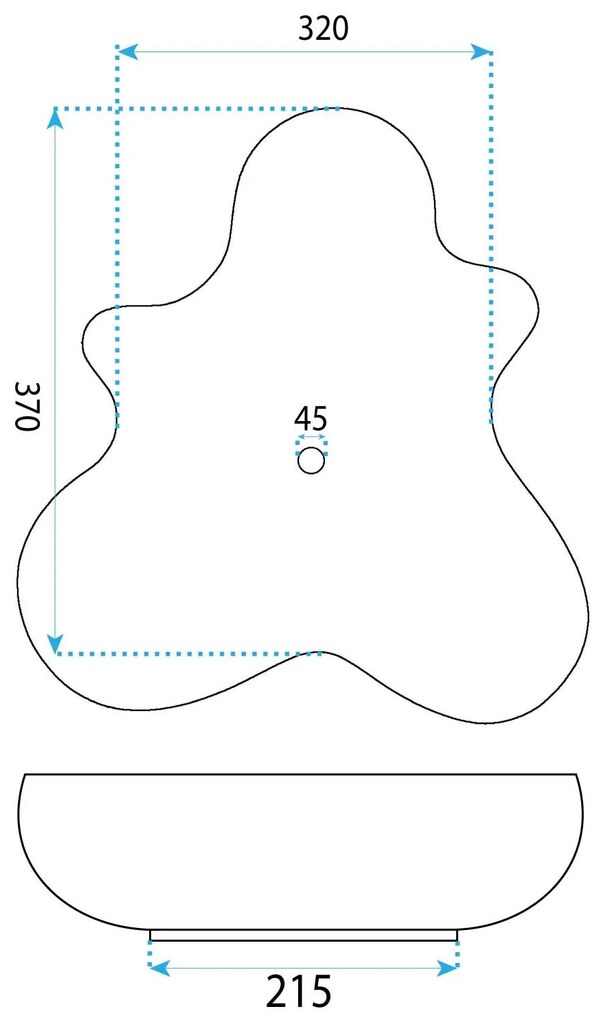 Keramické umyvadlo na desku REA IZOLDA bílé, lesk