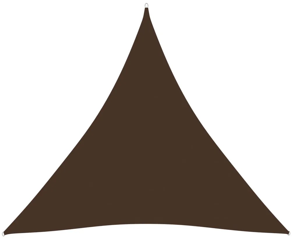 135840 vidaXL Stínící plachta oxfordská látka trojúhelníková 5x5x5 m hnědá
