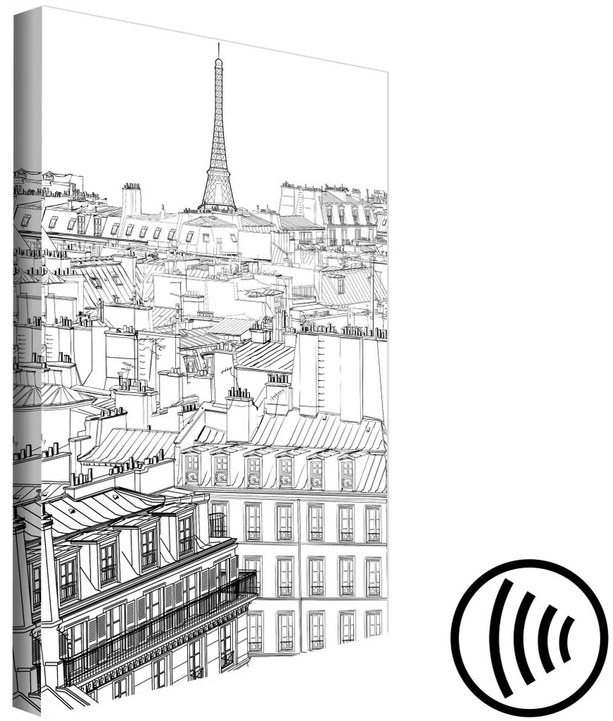 Obraz Skica Paříže (1 panel) vertikální
