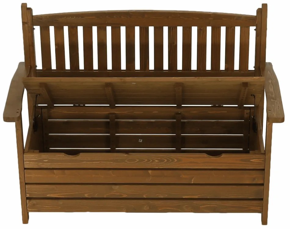 Kondela Zahradní lavička, hnědá, 123,5 cm, DILKA