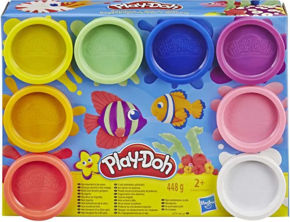 HASBRO PLAY-DOH Modelína dětská set 8 kelímků neonové barvy 2 druhy 14e5044