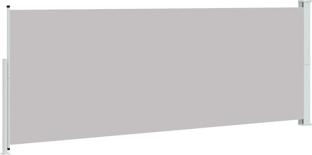Zatahovací boční markýza 180 x 514 cm šedá 313407