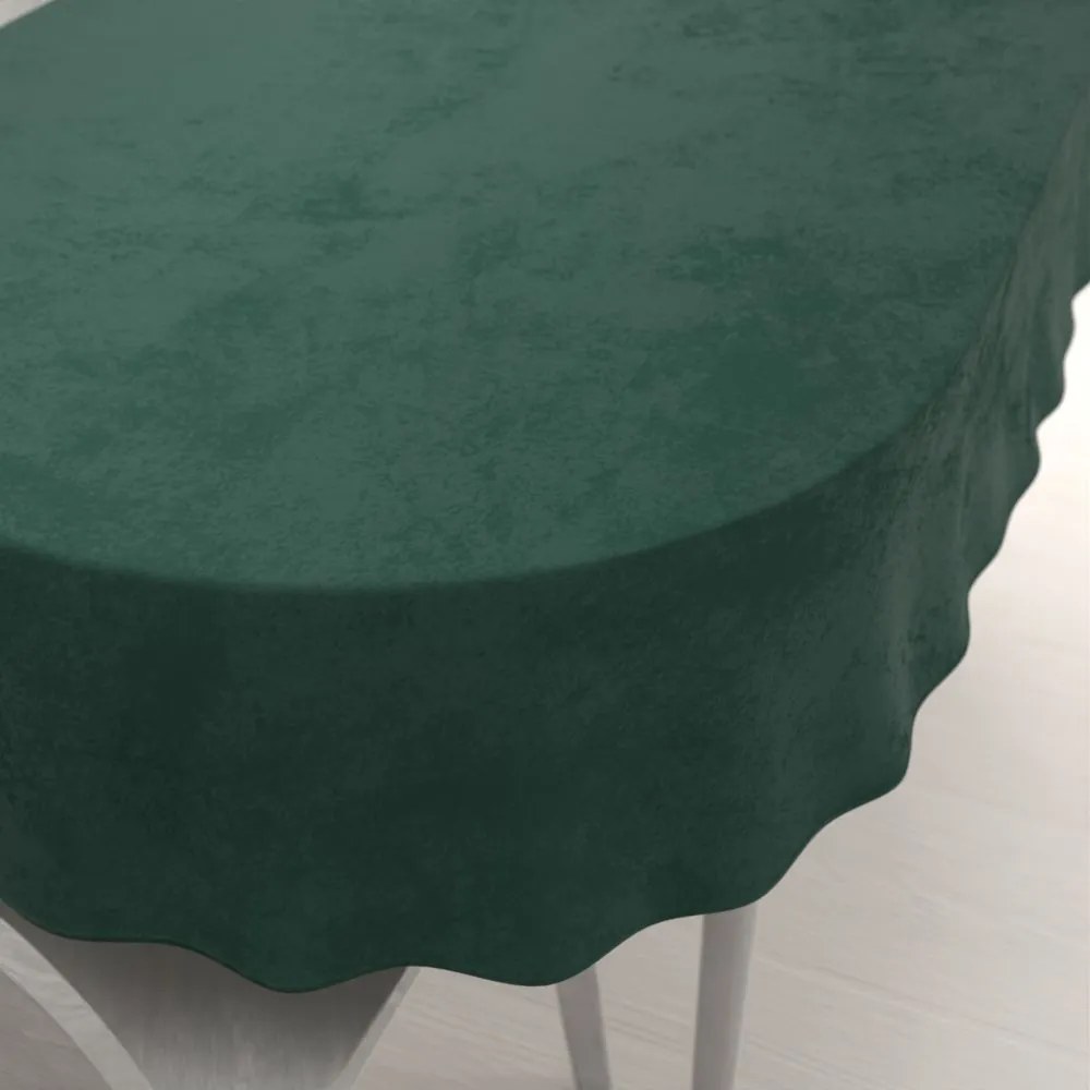 Biante Velký sametový oválný ubrus Velvet Premium SVP-044 Lesní zelená 180x260 cm