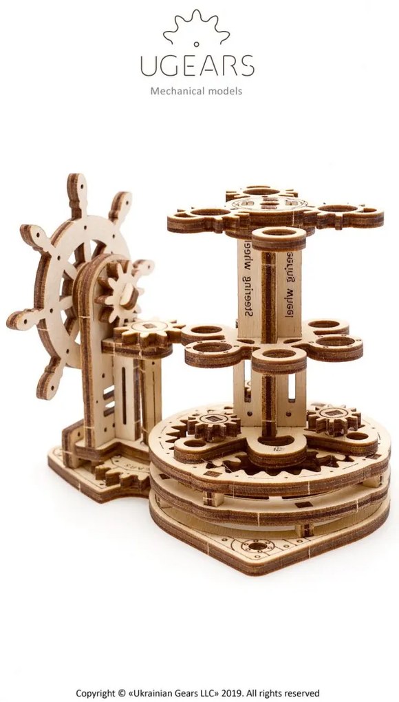 Ugears 3D mechanické puzzle Organizér na psací potřeby 51 ks