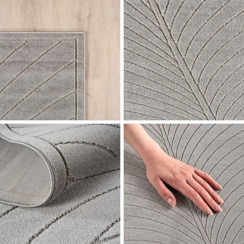 Vnitřní a venkovní běhoun ve stříbrné barvě 80x250 cm Nova 1204 – Ayyildiz Carpets