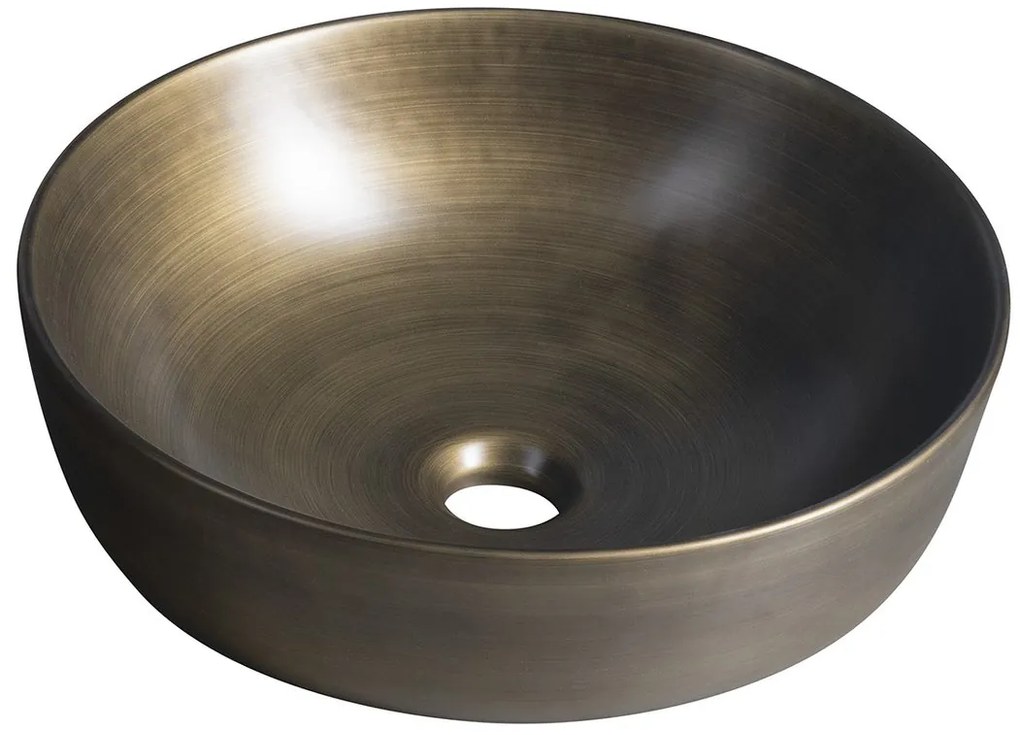 Sapho, PRIORI keramické umyvadlo, průměr 41,5 cm, bronz