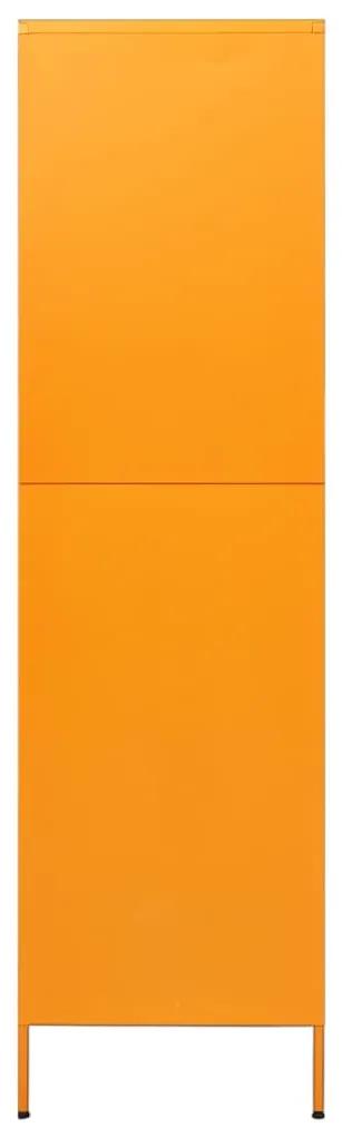 Šatní skříň hořčicově žlutá 90 x 50 x 180 cm ocel - Default Title