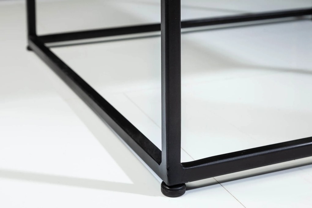 Designový konferenční stolek Factor 50 cm mramor bílý