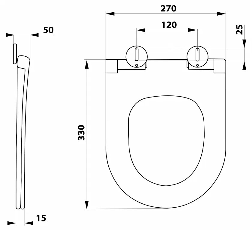 Aqualine PETIT WC sedátko, bílá PT005