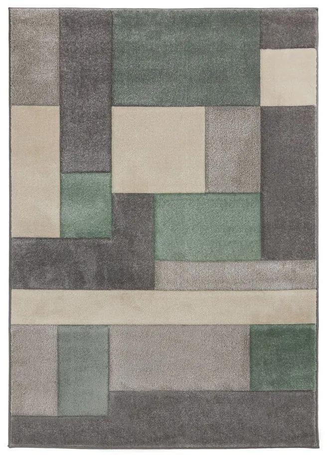 Zeleno-šedý koberec Flair Rugs Cosmos, 120 x 170 cm
