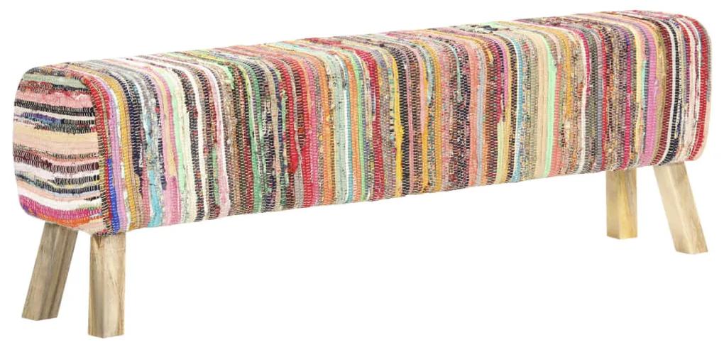 vidaXL Lavice 160 cm vícebarevná textil chindi