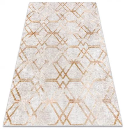 Dywany Luszczow Dětský kusový koberec MIRO 51805.804 pratelný  Geometrická, laťková mříž protiskluz, gold Rozměr koberce: 140 x 190 cm