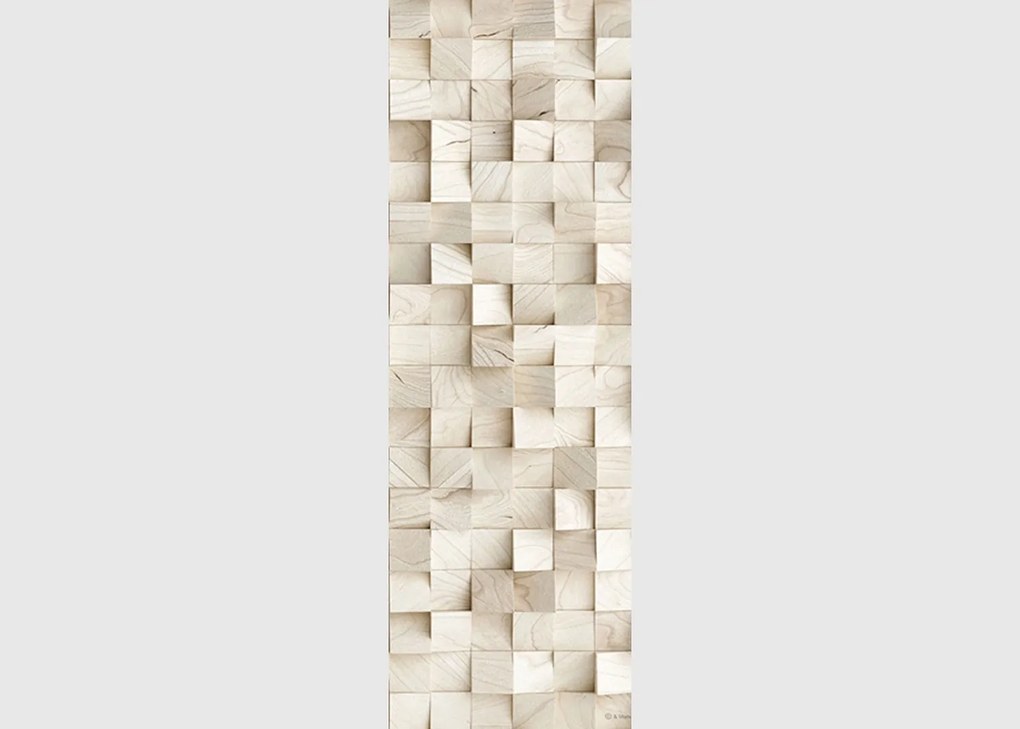 Vliesová fototapeta na zed' Dřevěné Kostky | 90 x 270 cm | DFTNVL3700