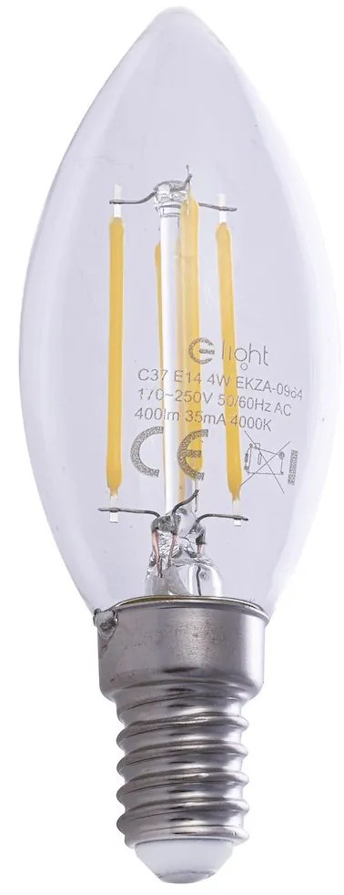Dekorační LED žárovka E14 neutrální 4000k 4w 470 lm svíčka