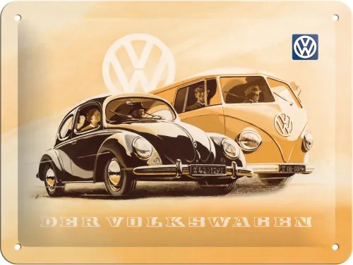 Postershop Plechová cedule - VW Kafer und Bully 15x20 cm