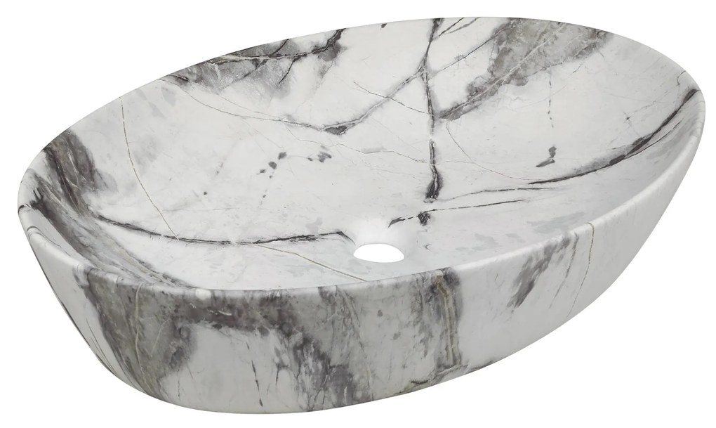 Invena Kafe, umyvadlo na desku 620x420x140 mm, imitace kamene-béžová matná, INV-CE-62-721-C