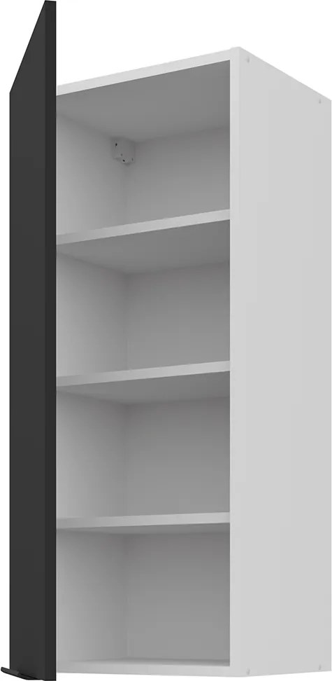ARIA bc | horní skříňka 40 G-90 1F policová | 40 cm | VYSOKÁ | ANTI FINGERPRINT povrch | bílá/černá