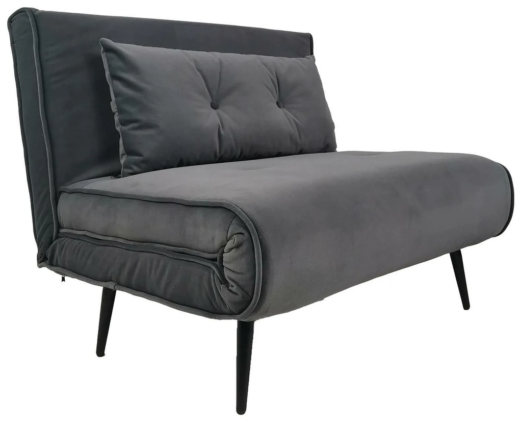 Rozkládací pohovka Sofa Evita 100 cm tmavě šedá