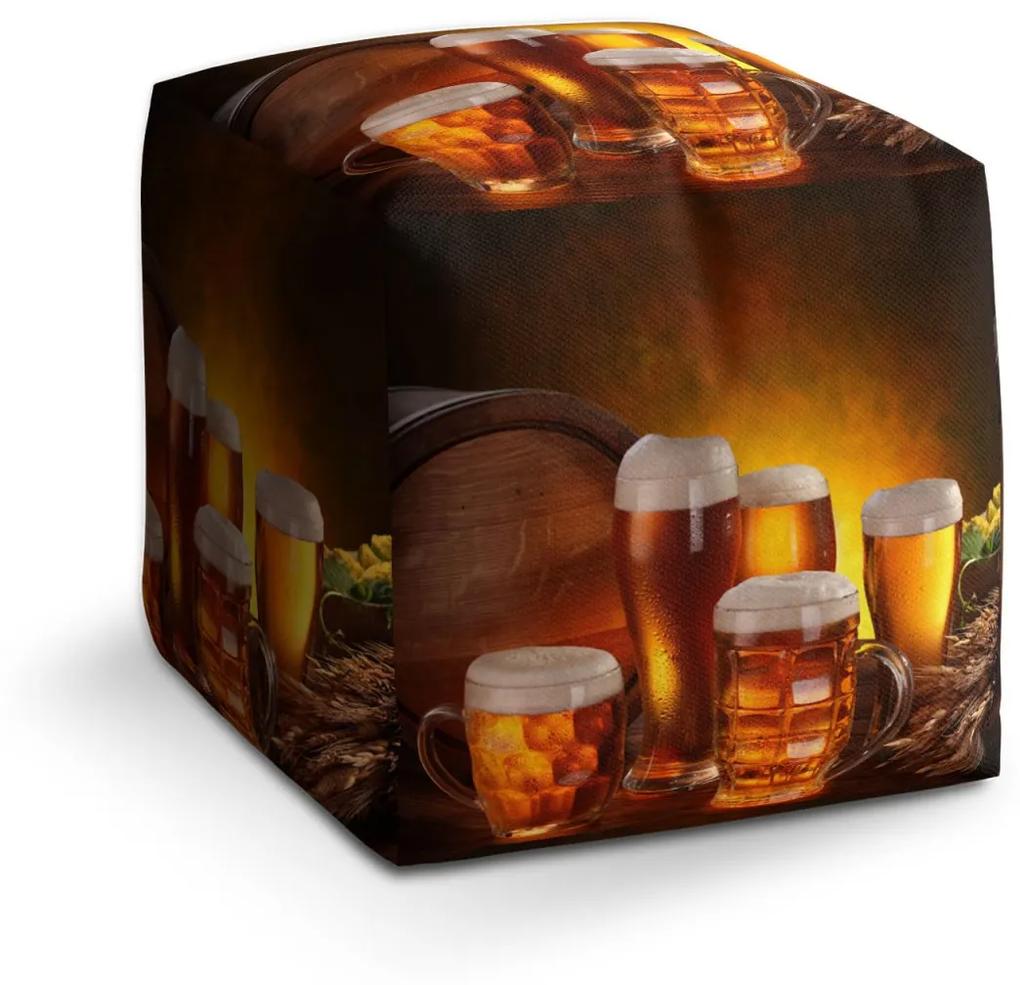 Sablio Taburet Cube Krýgly s pivem: 40x40x40 cm