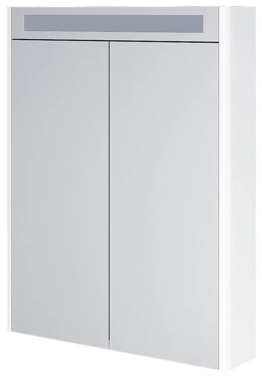 Mereo Mereo, Siena, galerka 64 cm, zrcadlová skříňka, bílá, antracit, černá , multicolor - RAL lesk/mat, CN416GB