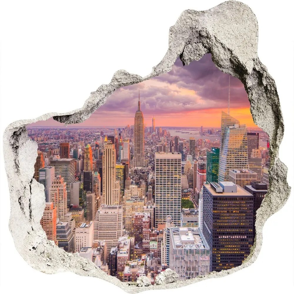 Wallmuralia Fototapeta díra na zeď 3D New York 75x75 cm