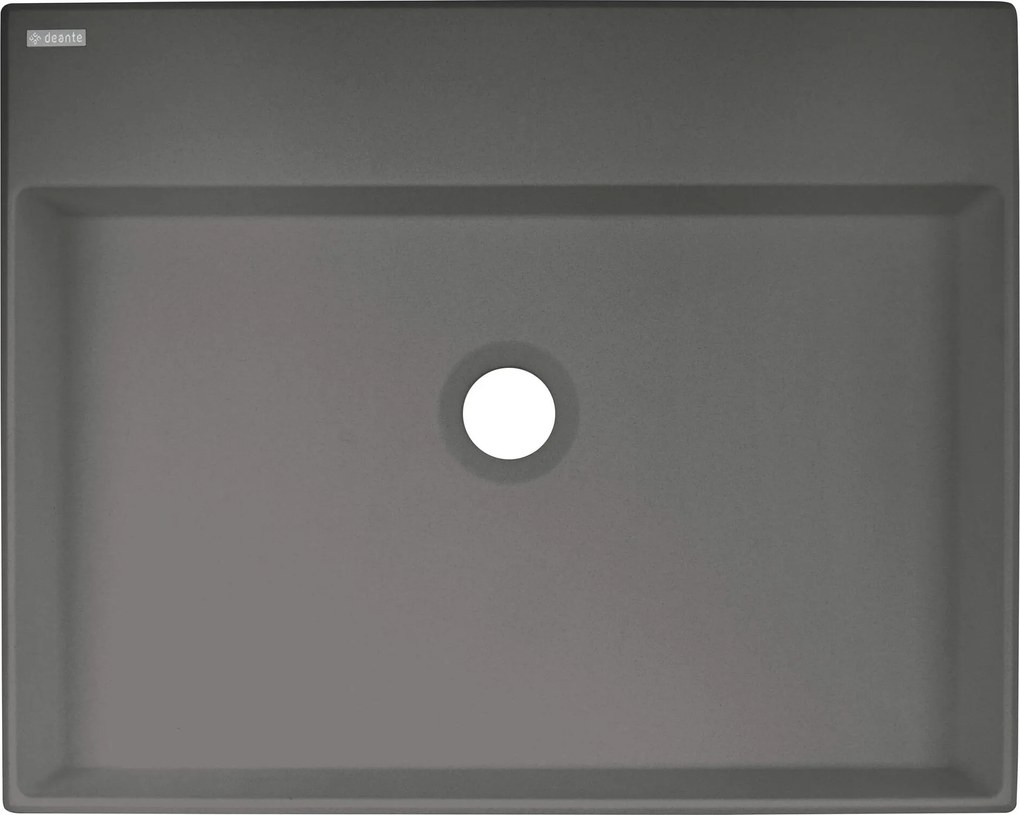Deante Correo, granitové umyvadlo na desku 500x400x125 mm, antracitová metalíza, DEA-CQR_TU5S