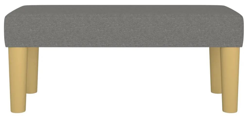 Lavice tmavě šedá 70 x 30 x 30 cm textil - Default Title