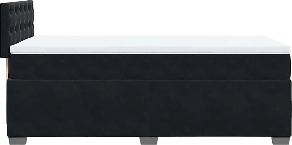 Box spring postel s matrací černá Single samet 3288775