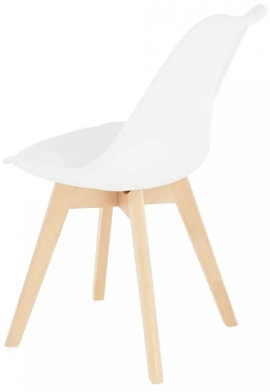 Tempo Kondela Plastová jídelní židle BALI 2 NEW, bílá/buk