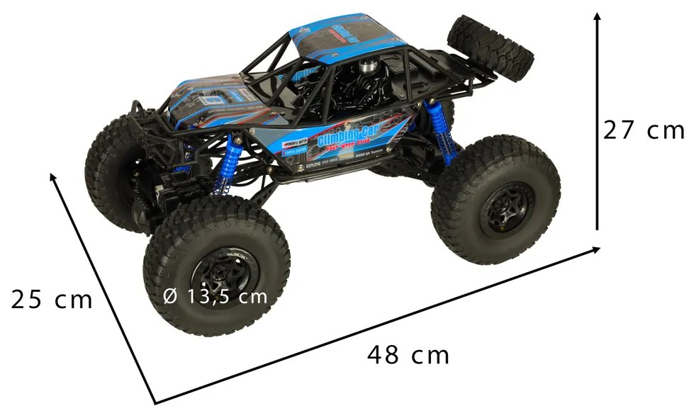 Creative Corner RC Crawler Climbing Car 1:10 4WD 48cm modrý