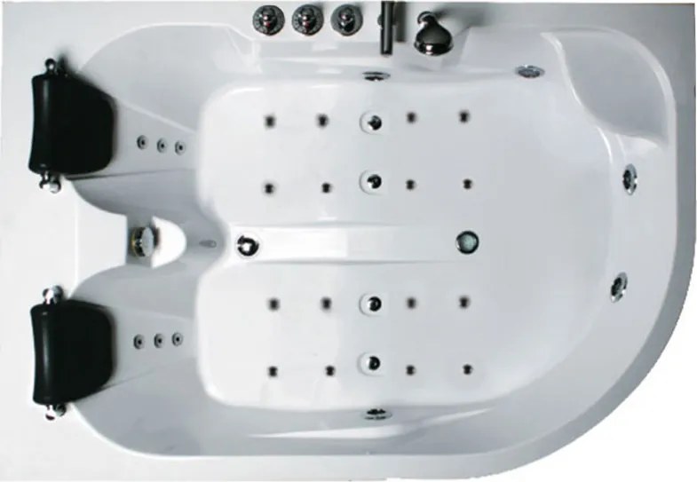 BPS-koupelny Hydromasážní vířivá vana Carmen 631RH 180x120 s ohřevem vody, pravá