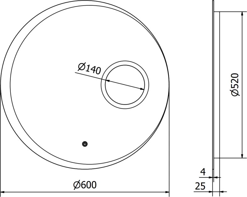 Mexen Ella, LED koupelnové zrcadlo s podsvícením a kosmetickým zrcátkem 60x60 cm, 6000K, ochrana proti zamlžování, 9811-060-060-611-00