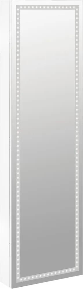 vidaXL Zrcadlová šperkovnice s LED světly nástěnná [353253] Barva: Černá