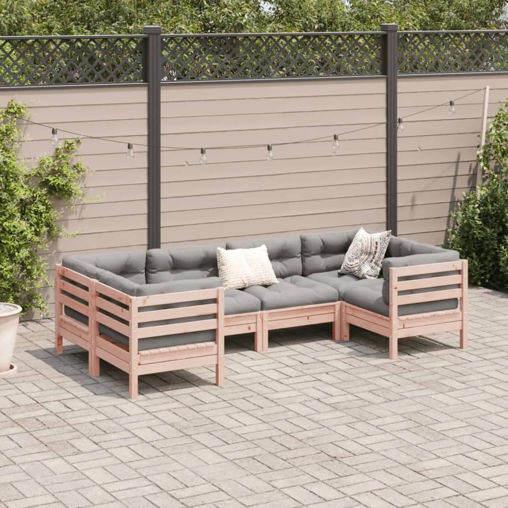 6dílná zahradní sedací souprava s poduškami masivní douglaska 3299612