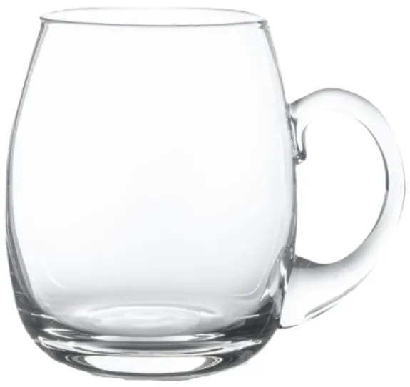 Ručně foukaný kulatý půllitr na pivo s gravírováním Chmel 500 ml 1KS