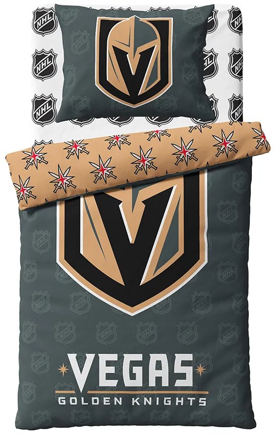 Hokejové povlečení NHL Vegas Golden Knights Shields Velikost: 140x200 + 70x90 cm