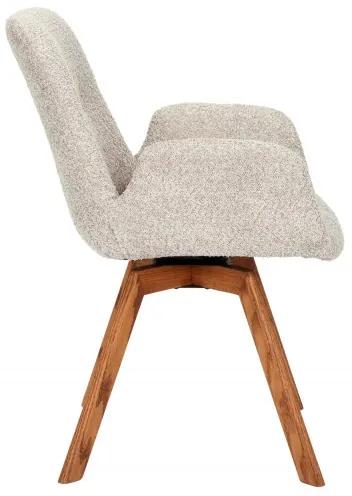 Designová židle Baltic dub béžová otočná/ 44199