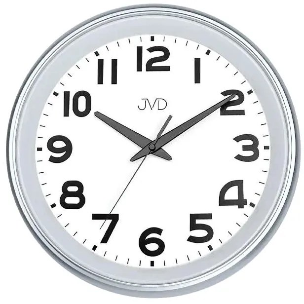 JVD Nástěnné netikající tiché hodiny JVD HA243 se senzorem stmívání
